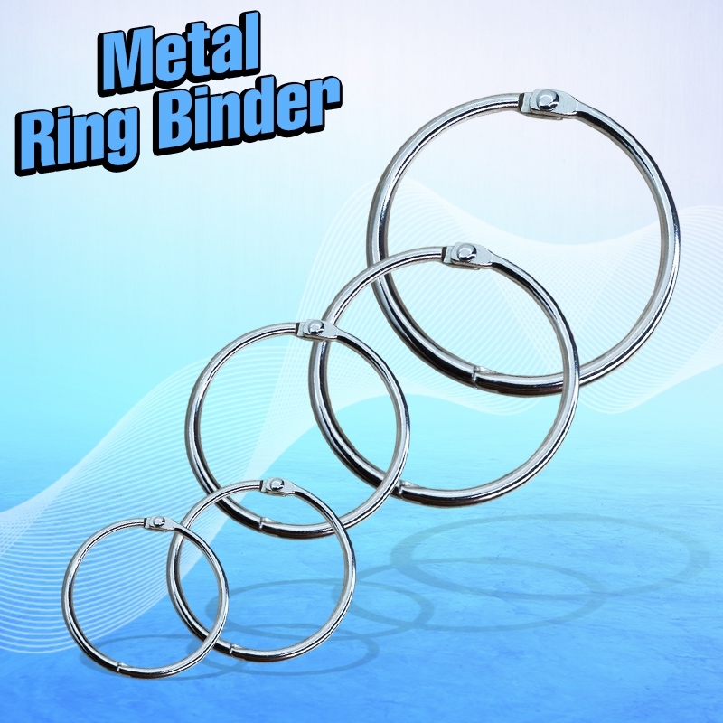 10pc Metal Ring Binder Hoop Loose Leaf Circle Clip/Binder/Loose Ring ...