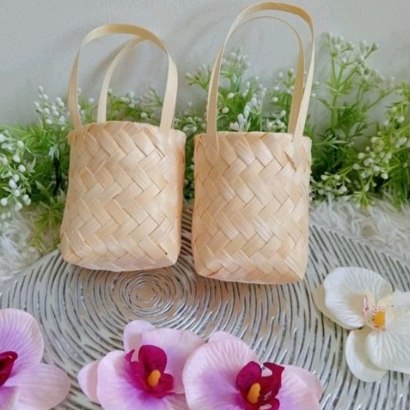 Bakul Telur Doorgift Basket Mengkuang Bamboo Handicraft | Shopee Malaysia