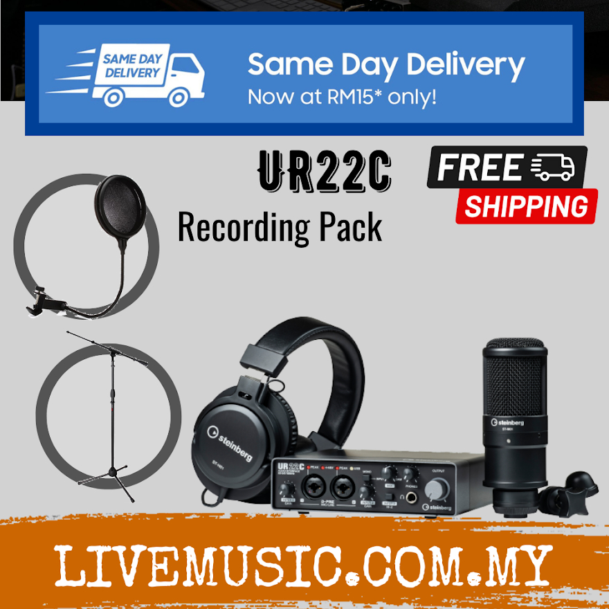 Yamaha Steinberg UR22C USB Audio Interface / Recording Pack ( UR-22C / UR 22C ) | Shopee Malaysia