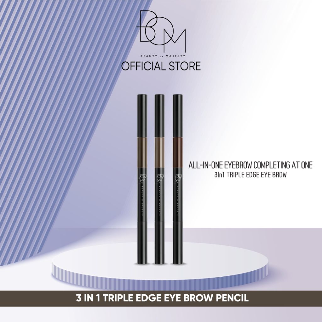 Beauty Of Majesty 3 In 1 Triple Edge Eye Brow Pencil (0.4g) - 3 shades ...