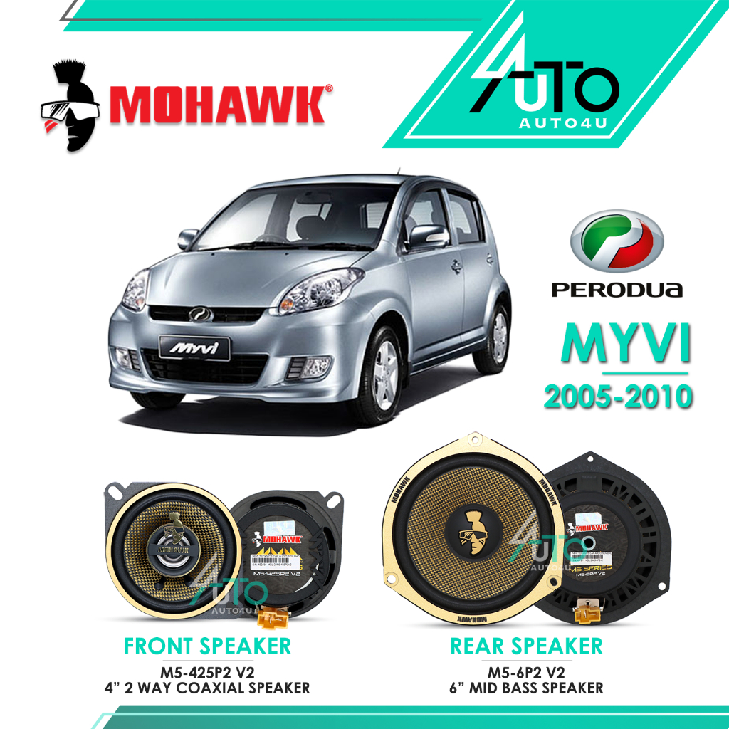 Mohawk Speaker Perodua Myvi Old 2005 Plug & Play Car Speaker PNP Front Rear OEM M5-425P2 / M5 ...