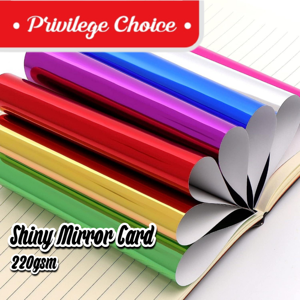 695- 10's Shiny Mirror Card / Metallic Card / Chrome Card / Glass Card ...
