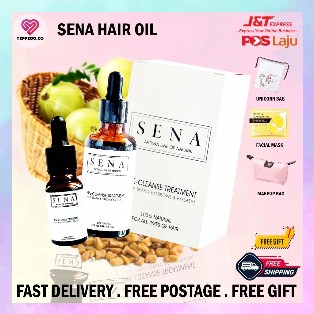 SENA HAIR OIL ORIGINAL HQ FREE 100% NATURAL Pre Cleanse Treatment (for ...