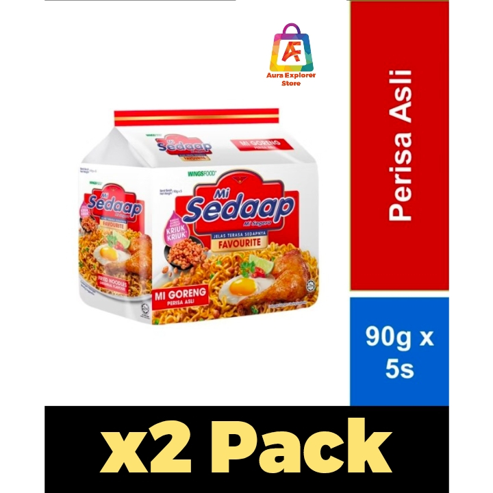 MI SEDAAP MEE SEDAP PERISA ASLI (5 x 90g) x2 | Shopee Malaysia