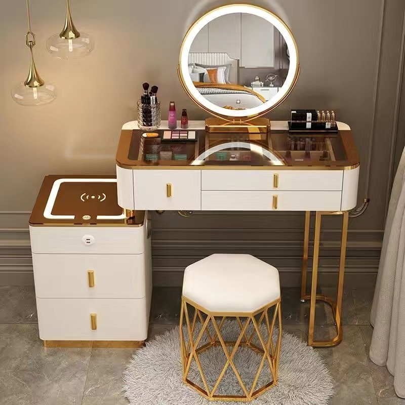 Intelligent dressing table with wireless charging, light luxury Nordic ...