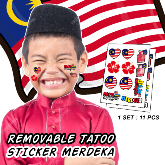 Set sticker tatoo Pipi Merdeka | Shopee Malaysia