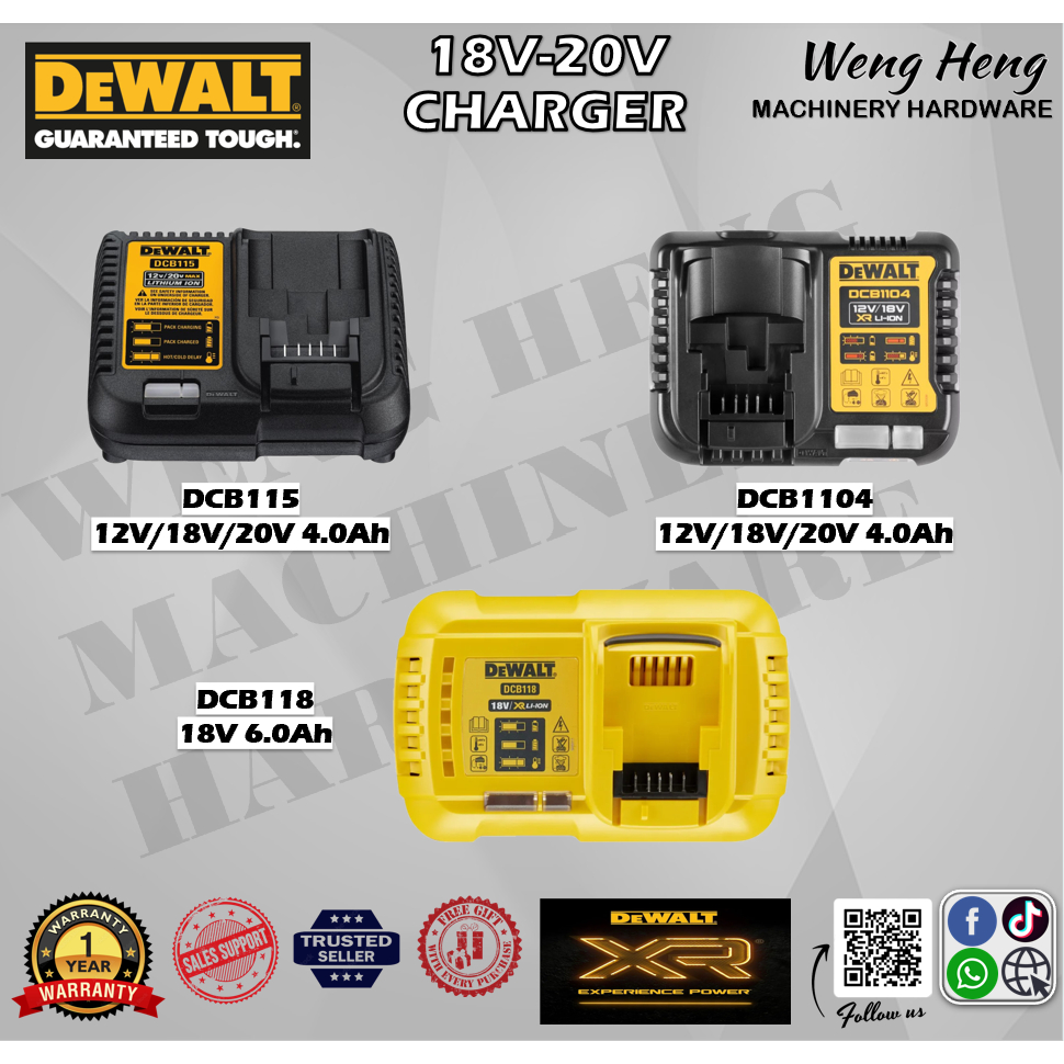 DEWALT BATTERY CHARGER - DCB1104 / DCB118 | Shopee Malaysia