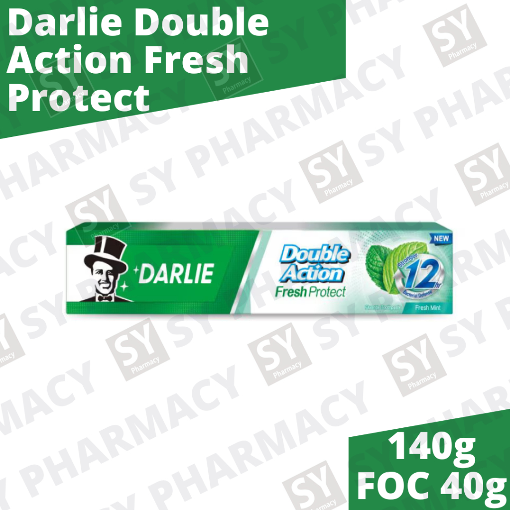 Darlie Double Action Toothpaste Fresh Protect Fresh Mint 140g+40g (Exp ...