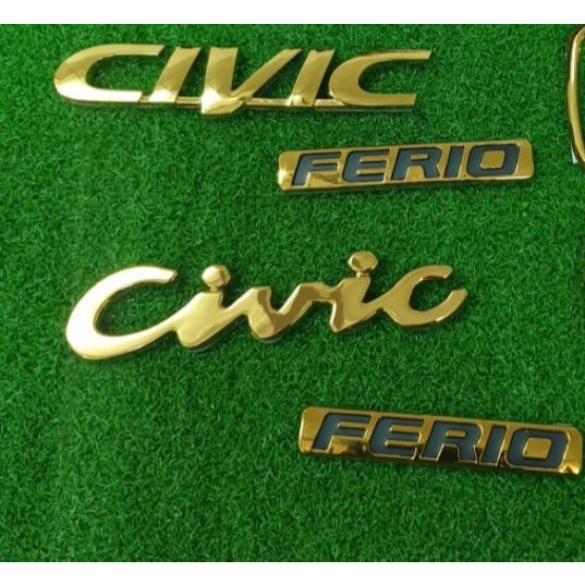 HONDA CIVIC EK GOLD HONDA CIVIC EG GOLD EMBLEM FERIO GOLD EMBLEM ...