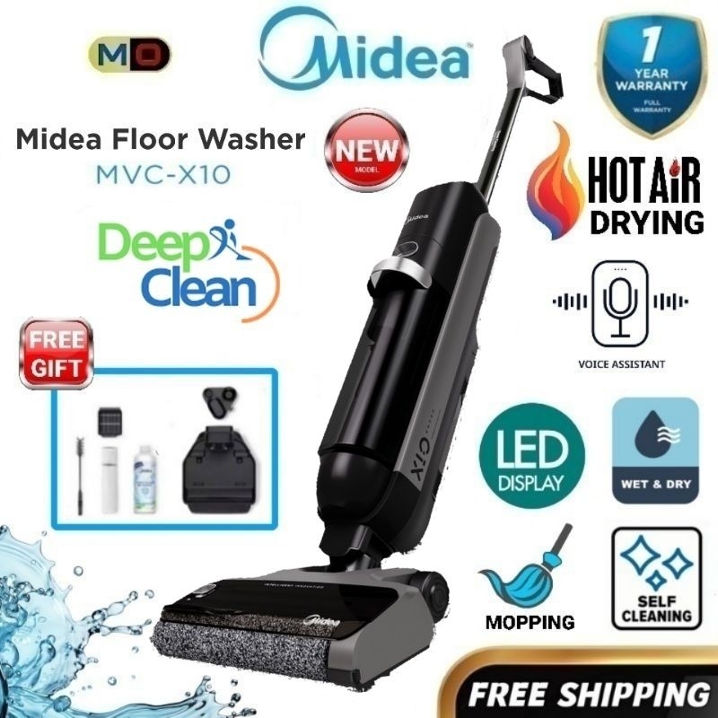 NEW Midea MVC-X10 Floor Cleaner 3 In 1 / Wet & Dry Cordless Vacuum ...