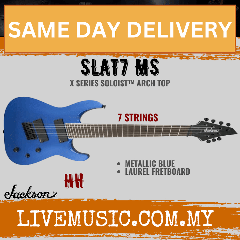 Jackson X Series Soloist SLAT7 7-String Multi-Scale Electric Guitar ...
