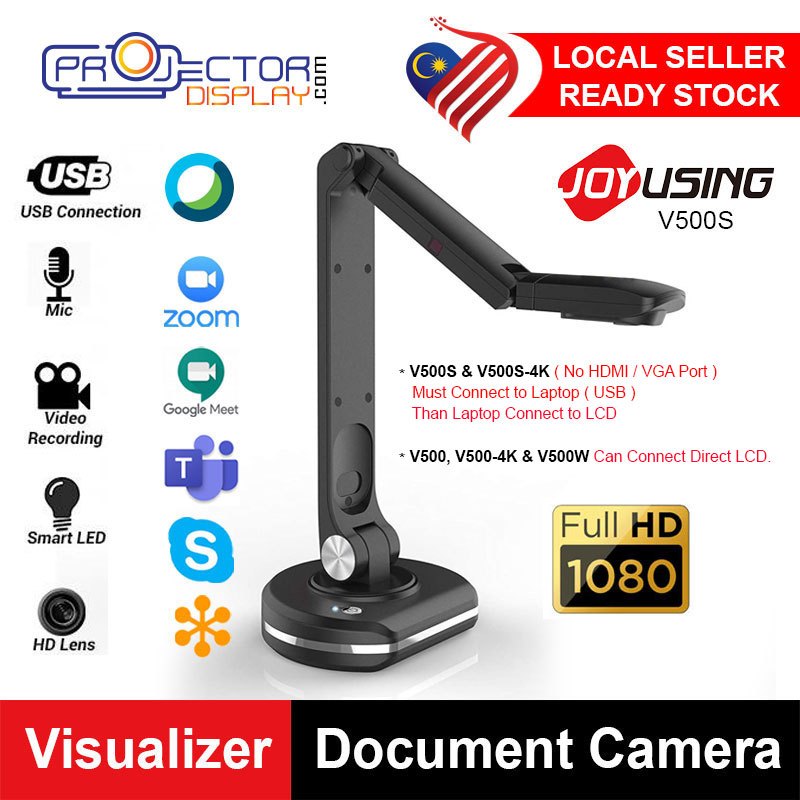 Joyusing V500S / V500S-4K Visualizer | Ultra Portable Document Camera | Object Scanner | Cam ...