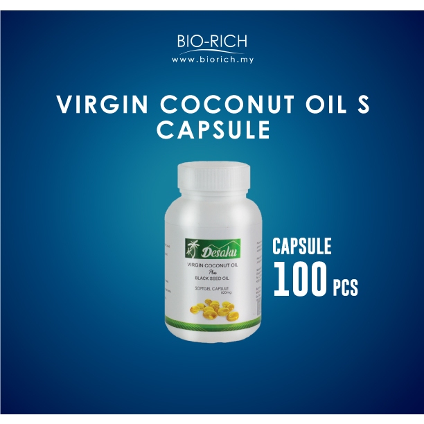 Biorich MINYAK KELAPA DARA (VCOS)+ Habbatus Sauda softgel 100 capsule ...