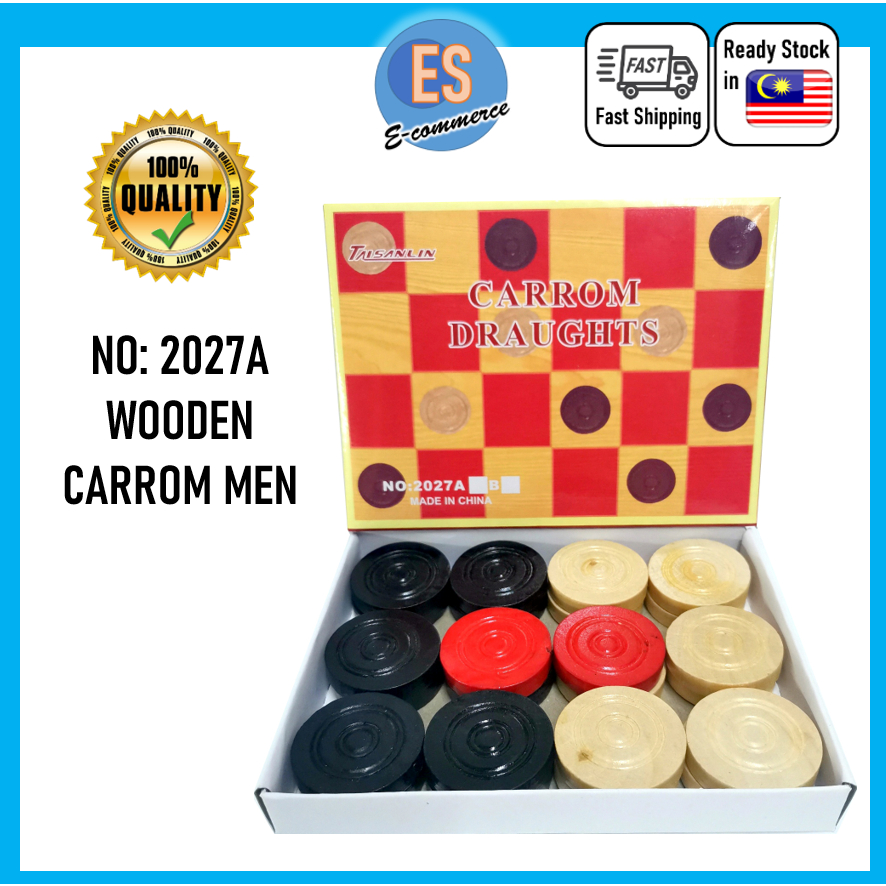 🌟🆂🅰🅻🅴🌟 2027 WOOD CARROM MEN CARROM SEED BUAH CARROM KAYU | Shopee Malaysia
