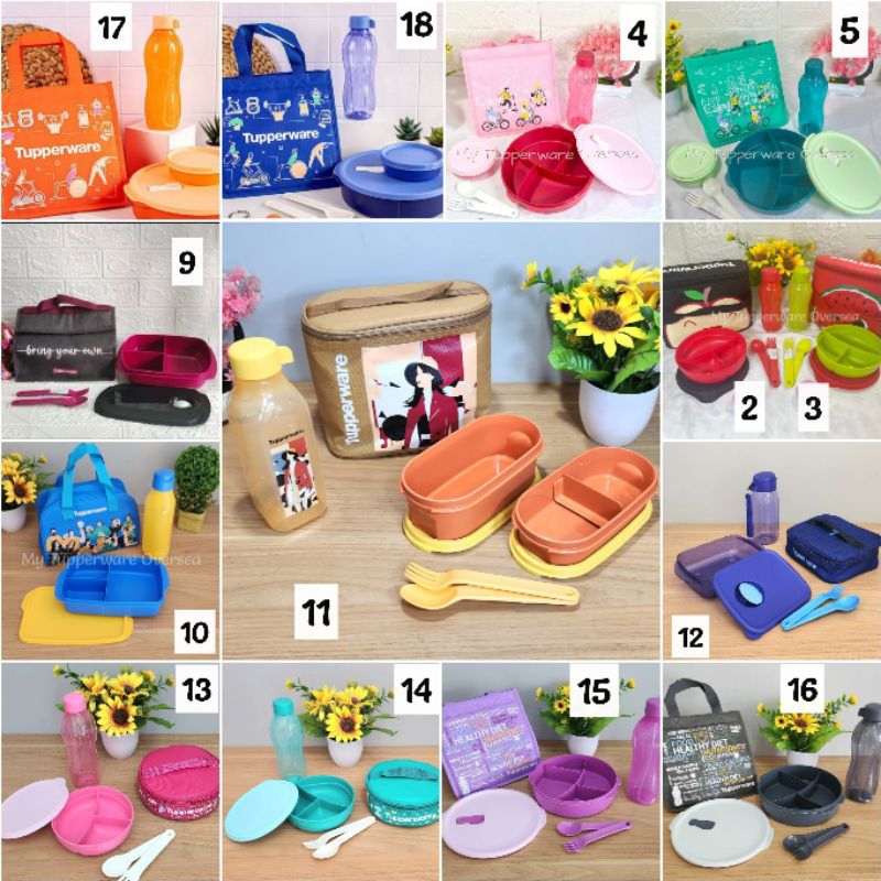 Tupperware Simply Lunch Meow Cosmo Lady Delight Lunch Set Fit 2go Cosmo ...