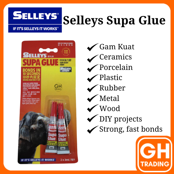 Selleys Supa Glue Tape Rubber Gam Kasut Gam Kuat Gam Gajah Yang Kuat ...