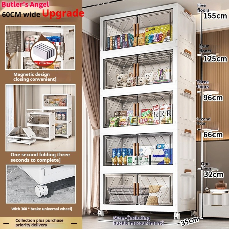 Installation-free storage cabinet locker home living room baby closet ...