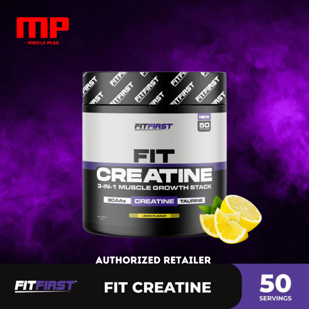 Fit First - FIT Creatine Lemon Grape Flavor 3 in 1 Muscle Growth Stack ...