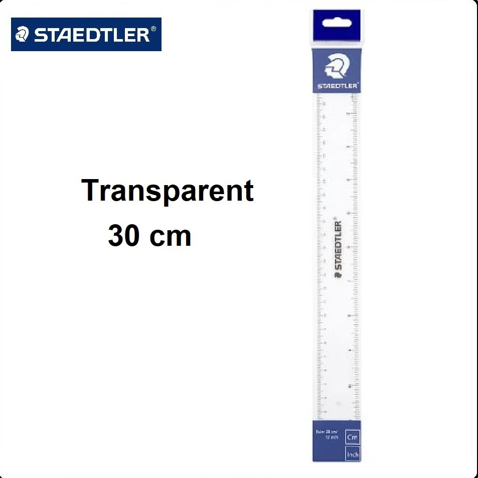 STAEDTLER TRANSPARENT RULER 30cm 56230 | Shopee Malaysia