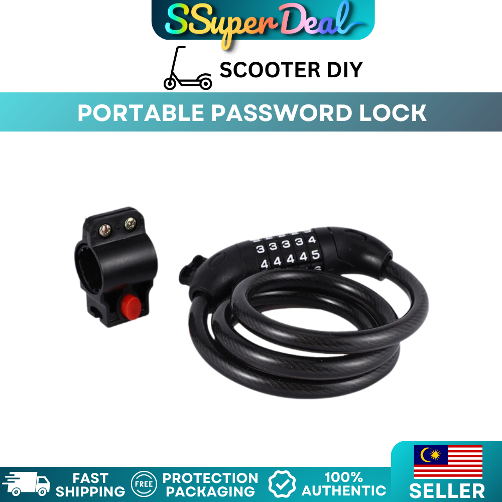 (SCOOTER DIY) Anti-Theft Portable Password Lock for Ninebot MAx G30 ...