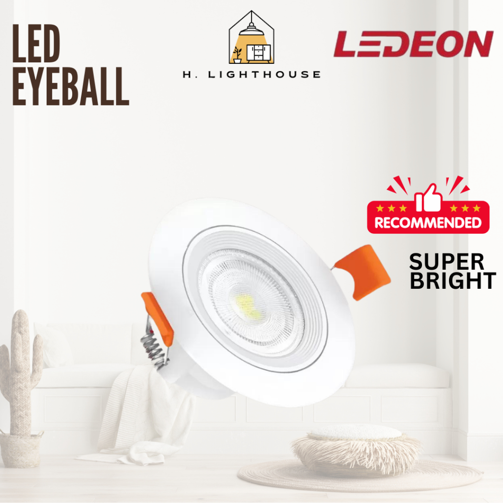 LEDEON LED EYEBALL E804 E805 3W 7W Lampu Hiasan Rumah 3 Lampu | Shopee Malaysia