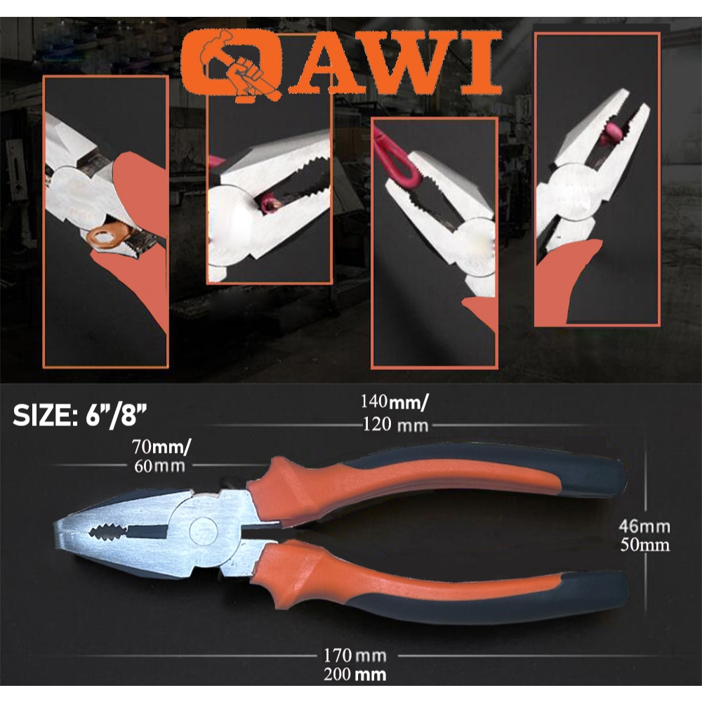 6" /8" Combination Plier/Long Nose Plier/Diagonal Plier/Gabung Mulut Buaya/Muncung Tirus ...