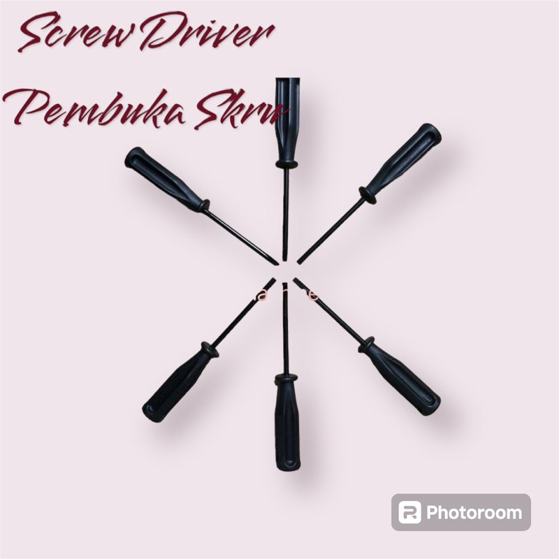 Screw Driver Straight Head 3MM @ Black # Pembuka Skru Mesin Jahit ...