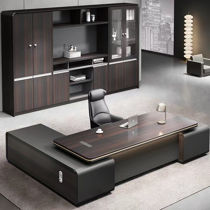 Meja Boss Executive Stylish Office Table With Chair Deluxe Set ...