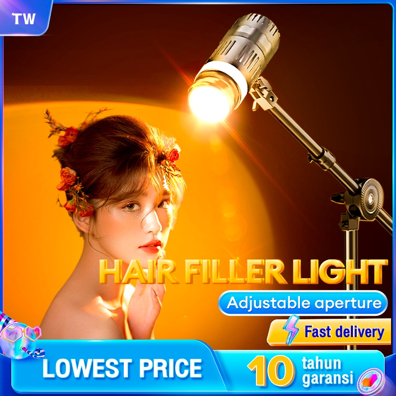LED Zoom Spotlight Lampu Studio Video Fill Lighting Hair Light Portable ...
