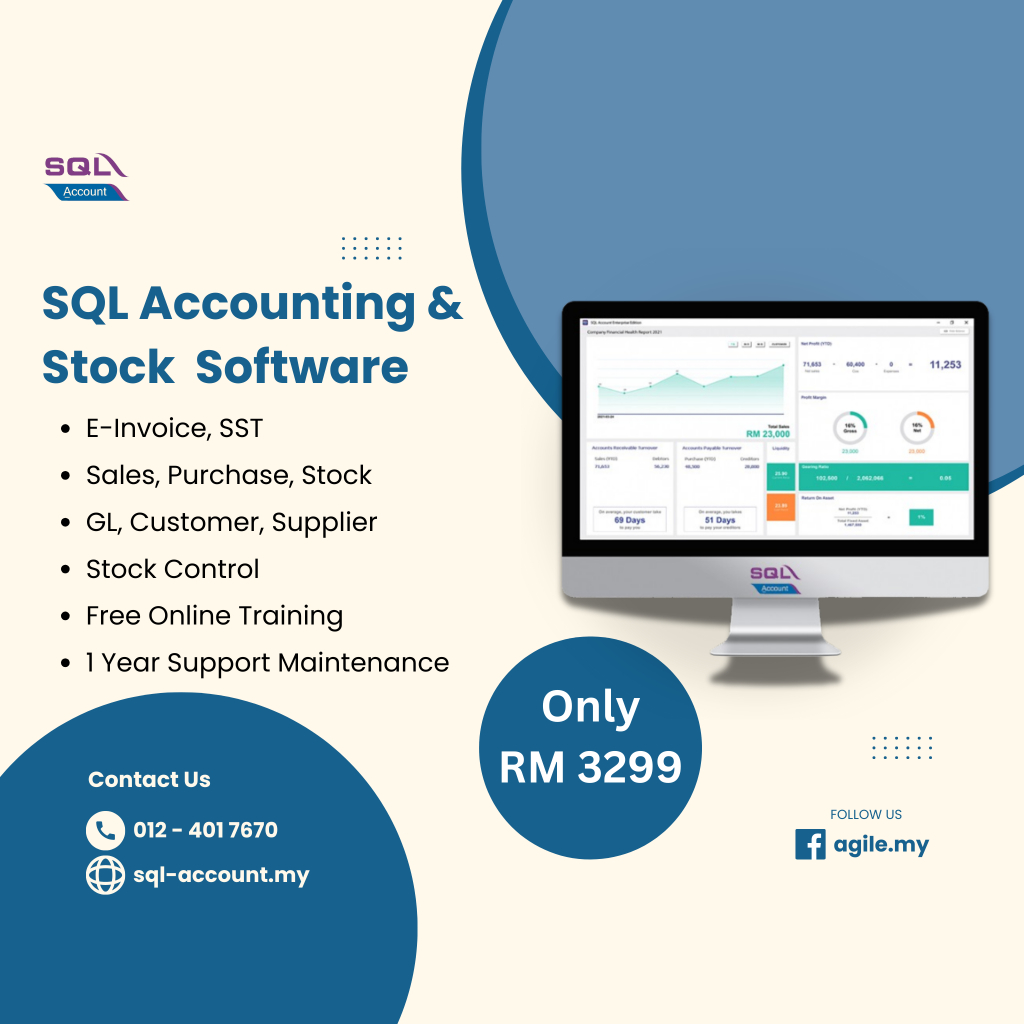 SQL Accounting & Stock Control Software (Single User) | Shopee Malaysia