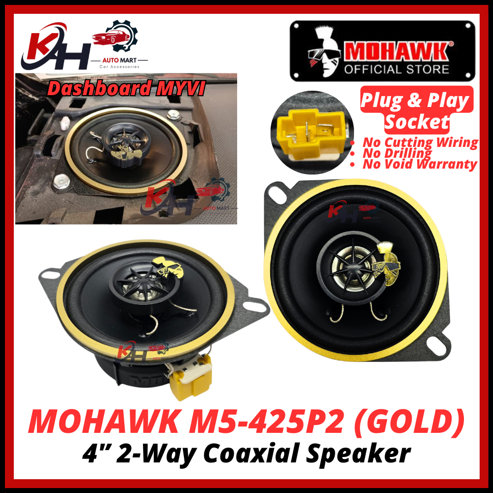 4'' MOHAWK Plug&Play Car Audio M5-425P2 Gold Speaker Dashboard PERODUA MYVI OLD SE LAGIBEST ICON ...