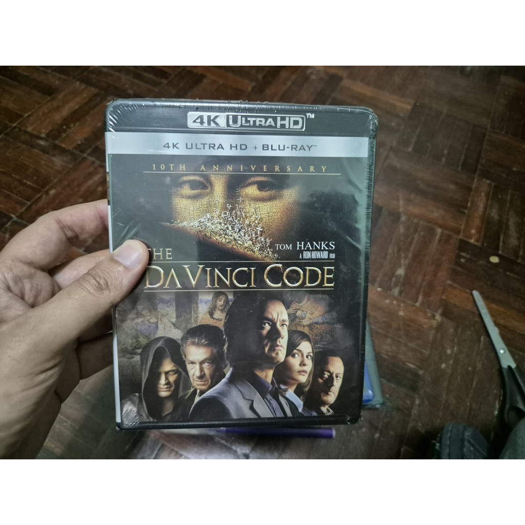IN STOCK THE DA VINCI CODE 10TH ANNIVERSARY 4K ULTRA BLU RAY + STD BLU RAY TOM HANKS NEW SEALED ...