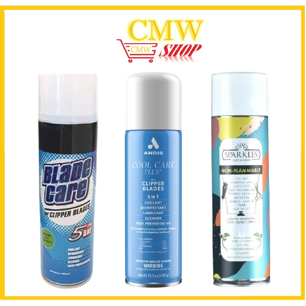 Andis Cool Care Plus Clipper Spray/SPARKLES Non-Flammable Clipper Spray ...