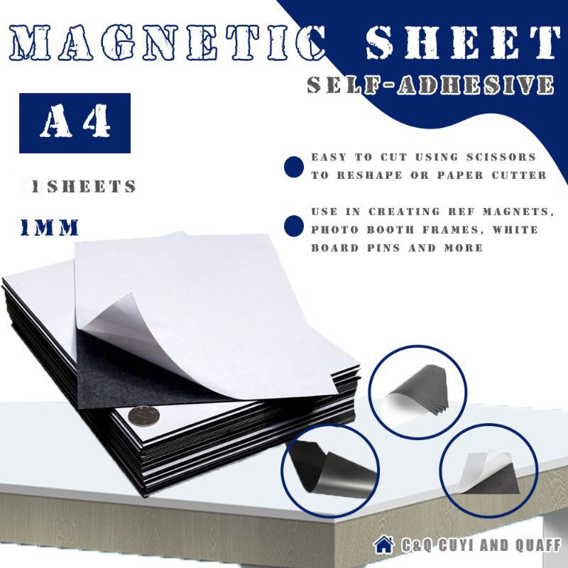 Magnetic Sheets Sticker with Adhesive for DIY Refrigerator Magnet ...