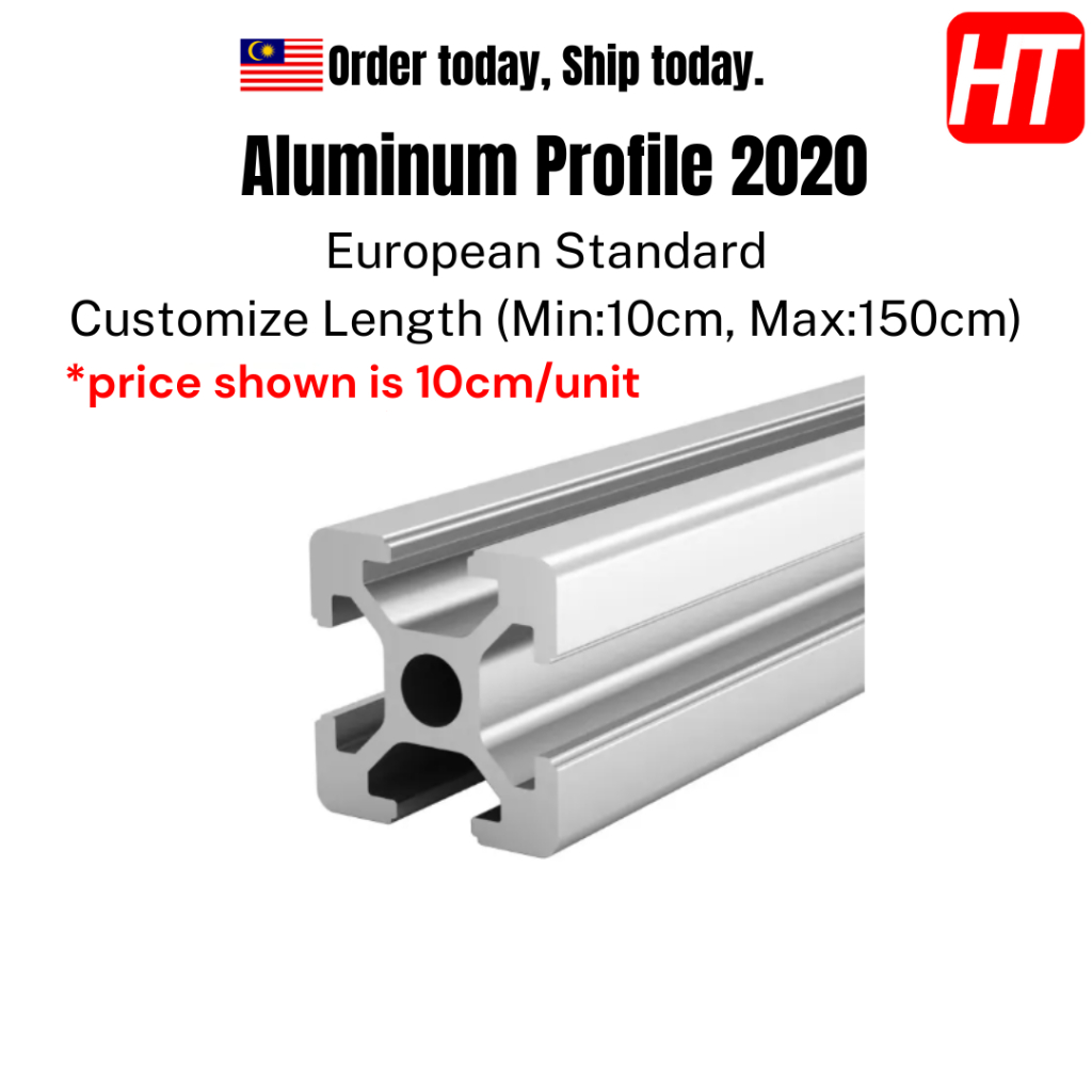 [Custom Cut] Aluminium Profile 2020 European Standard for DIY Projects ...