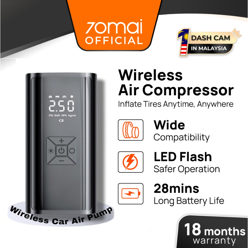 Kerata Tayar Pam Angin Cordless Air Pump Wireless Car Air Pump Angin ...