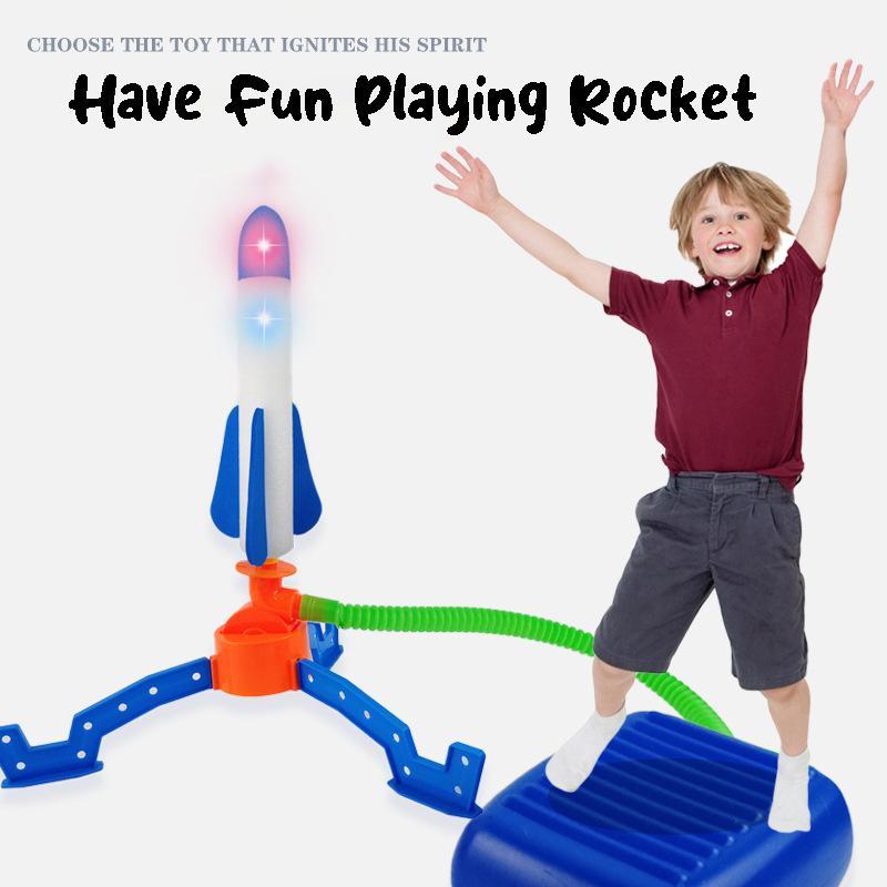 GOOGOO BIRD Flying Rocket Launcher Kids Toy Luminous Outdoor Ejection ...