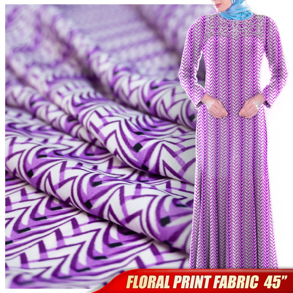 Kain Bidang 45 inci/Kain Pasang/Kain Corak/Kain pakaian wanita/Bentuk ...
