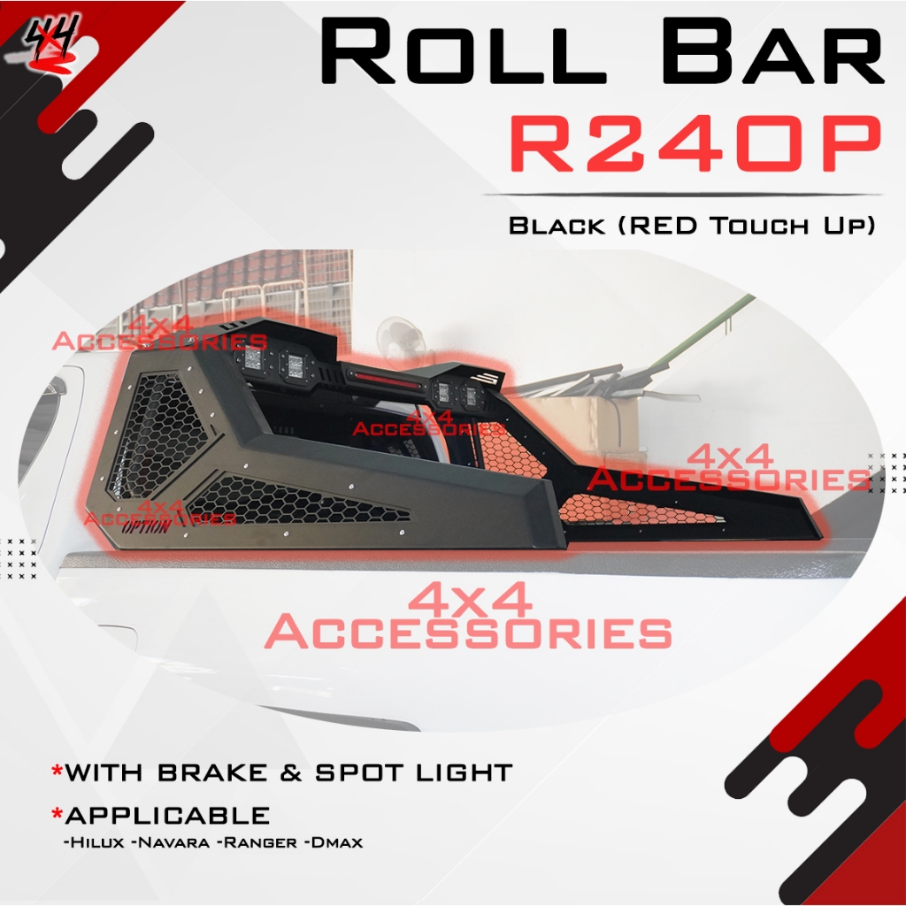Pickup Truck Roll Bar Sport Bar R24 OP 4x4 Roll Bar with 4 Spot Lights ...