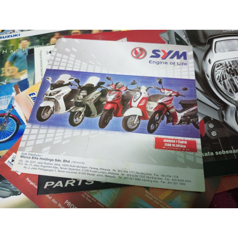 💯 Original brochure SYM catalog | Shopee Malaysia