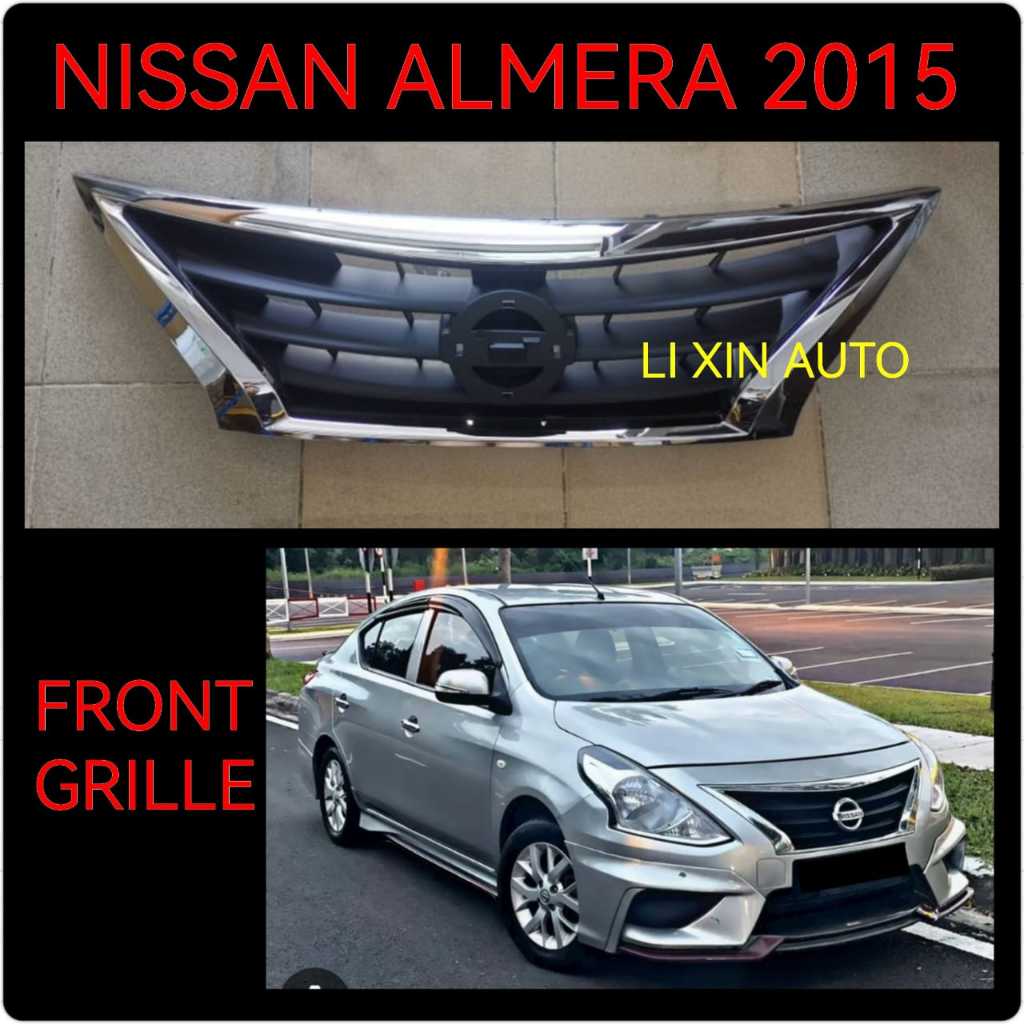 NISSAN ALMERA 2015 FRONT GRILLE WITH CHROME DEPAN SARONG KERETA ALMERA ...