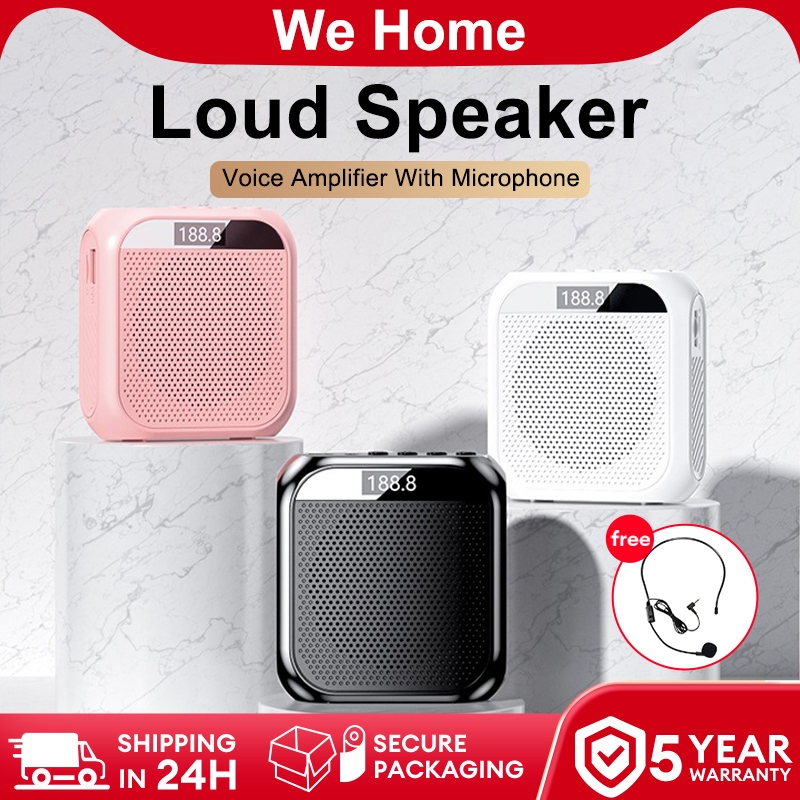 Wireless Mic Portable Megaphone Voice Amplifier Bluetooth Portable ...