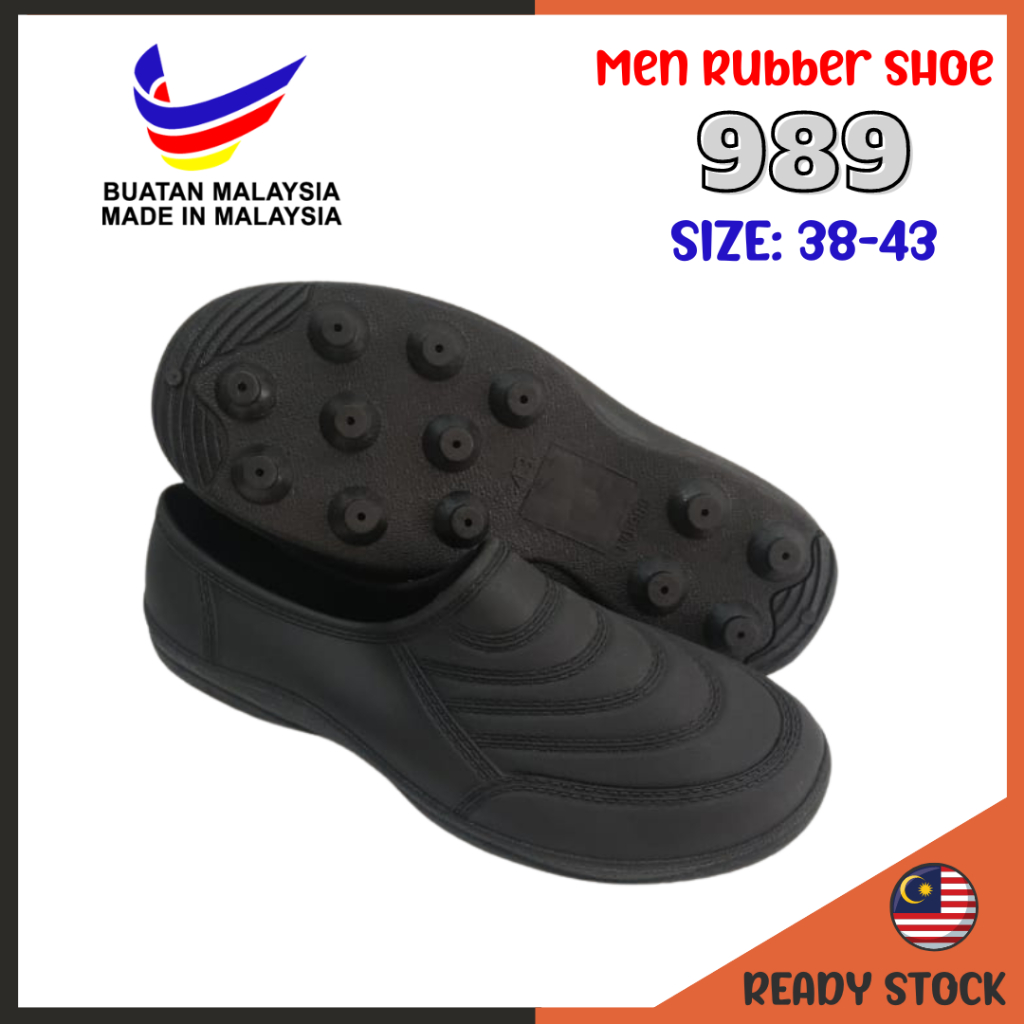[ READY STOCK ] Doco 989 | Unisex Rubber Black Shoe | Kasut Getah ...