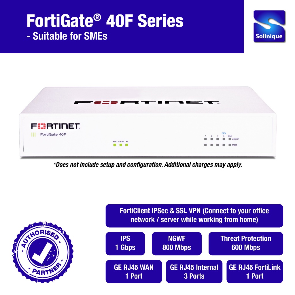Fortinet FortiGate 40F 24x7 Bundle (1 Year) Firewall | Shopee Malaysia