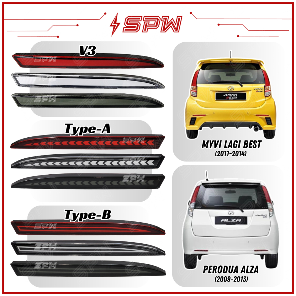 Perodua Myvi Lagi Best (2011-2014) Alza (2009-2013) Reflector Rear ...