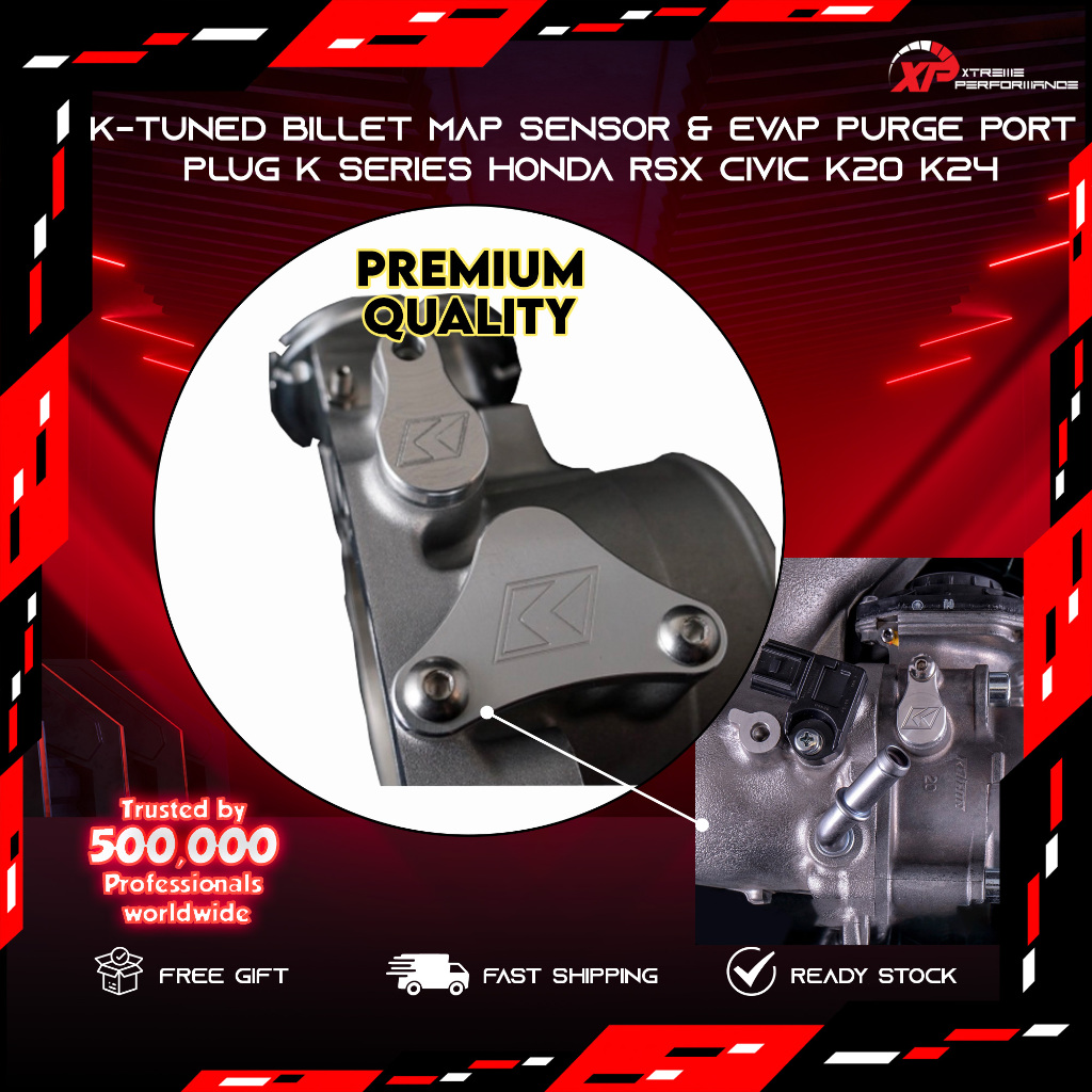 K-Tuned Billet Map Sensor & EVAP Purge Port Plug K Series Honda RSX ...