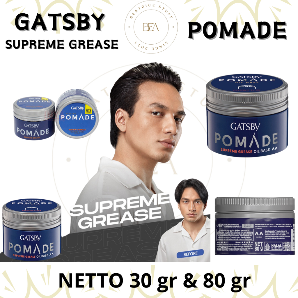 GATSBY Styling Pomade Supreme Grease 80g | Shopee Malaysia