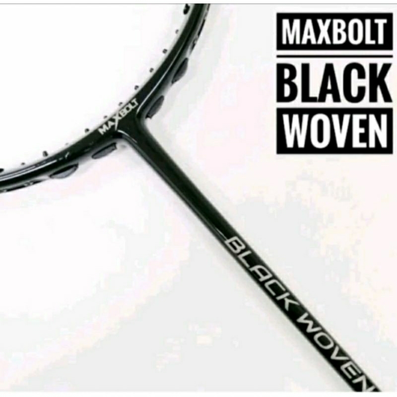 Maxbolt black woven limited edition raket badminton original badminton ...
