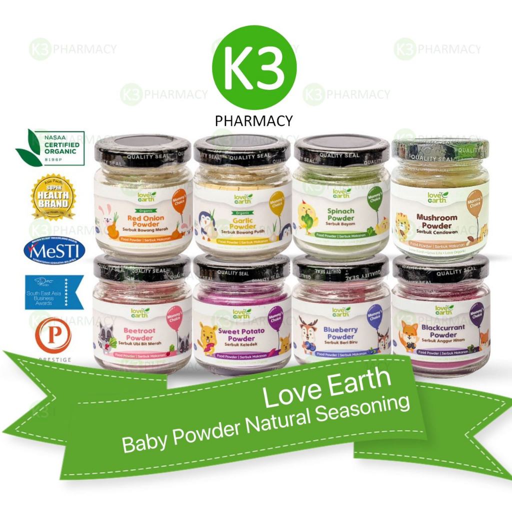 Love Earth Organic Baby Powder Natural Seasoning Food Powder | Shopee ...