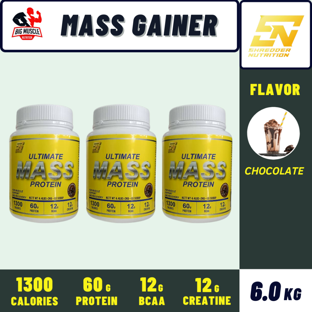 Mass Gainer Ultimate 2kg x 3 bottle by Shredder Nutrition | Shopee Malaysia